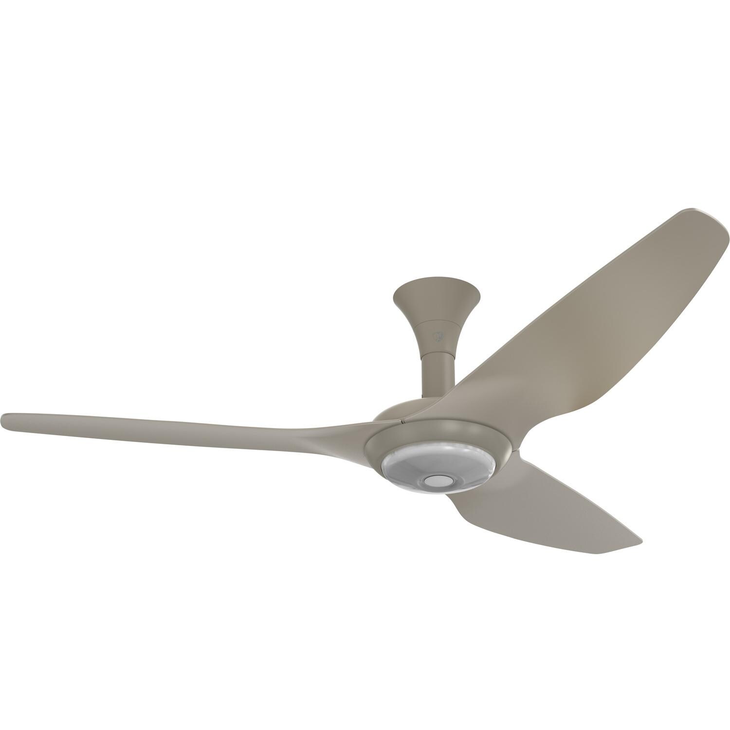 60-Inch Haiku Ceiling Fan Low Profile Mount W/Downlight Satin Nickel by ...