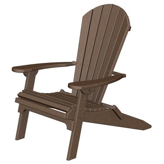 Poly-Wood Recycled Plastic Wood Seashell Adirondack Folding Chair : BBQGuys