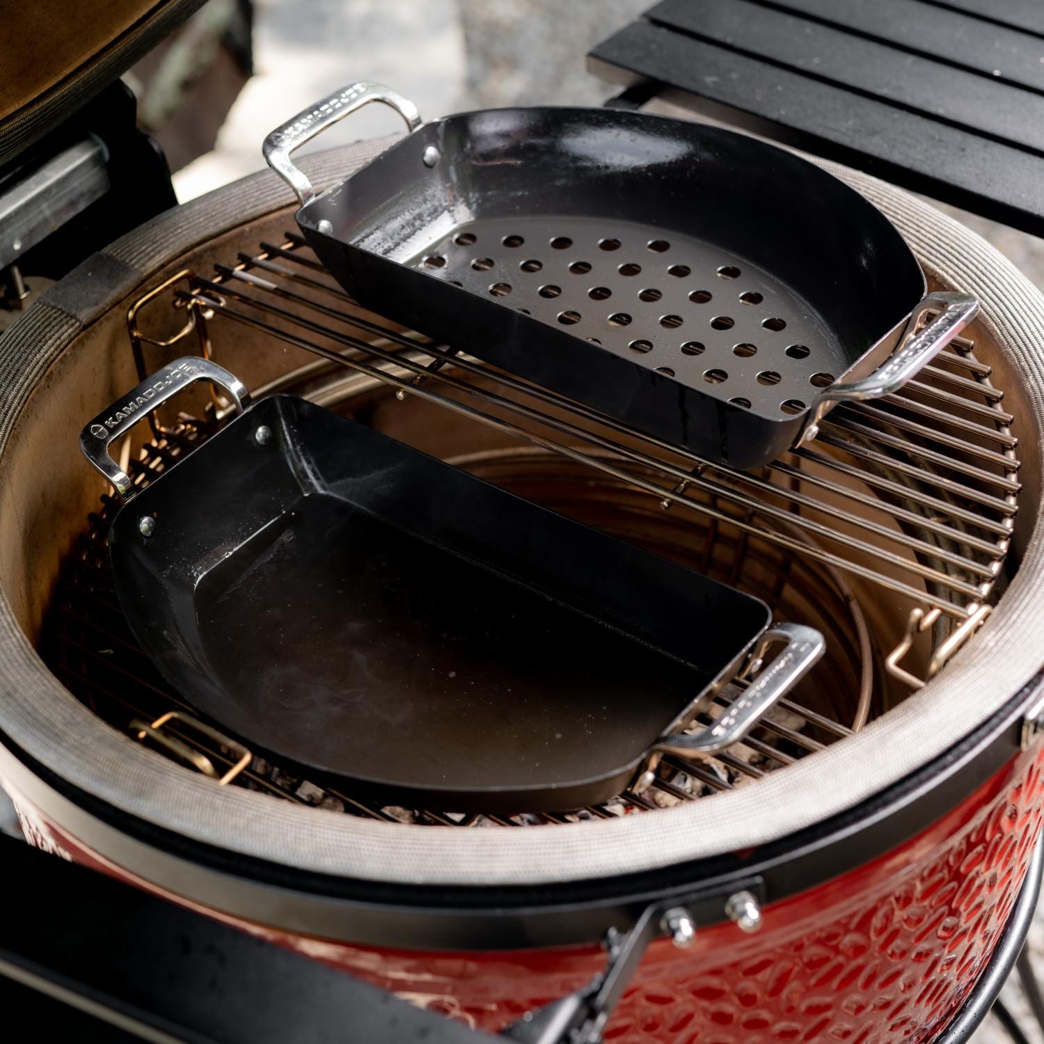Kamado Joe Karbon Steel Half Moon Pan - KJ15124822 : BBQGuys