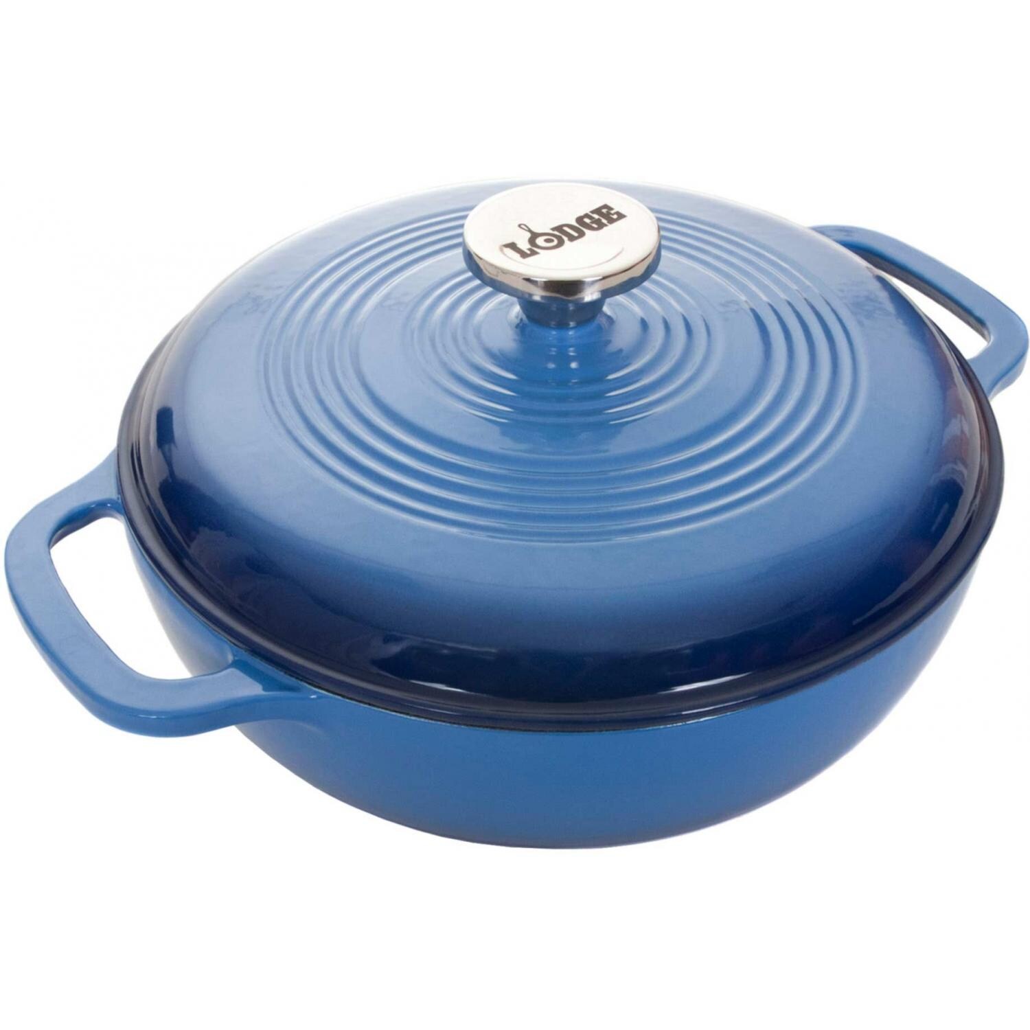 Lodge 3 Quart Colored Enamel Cast Iron Dutch Oven, Caribbean - Gradated ...