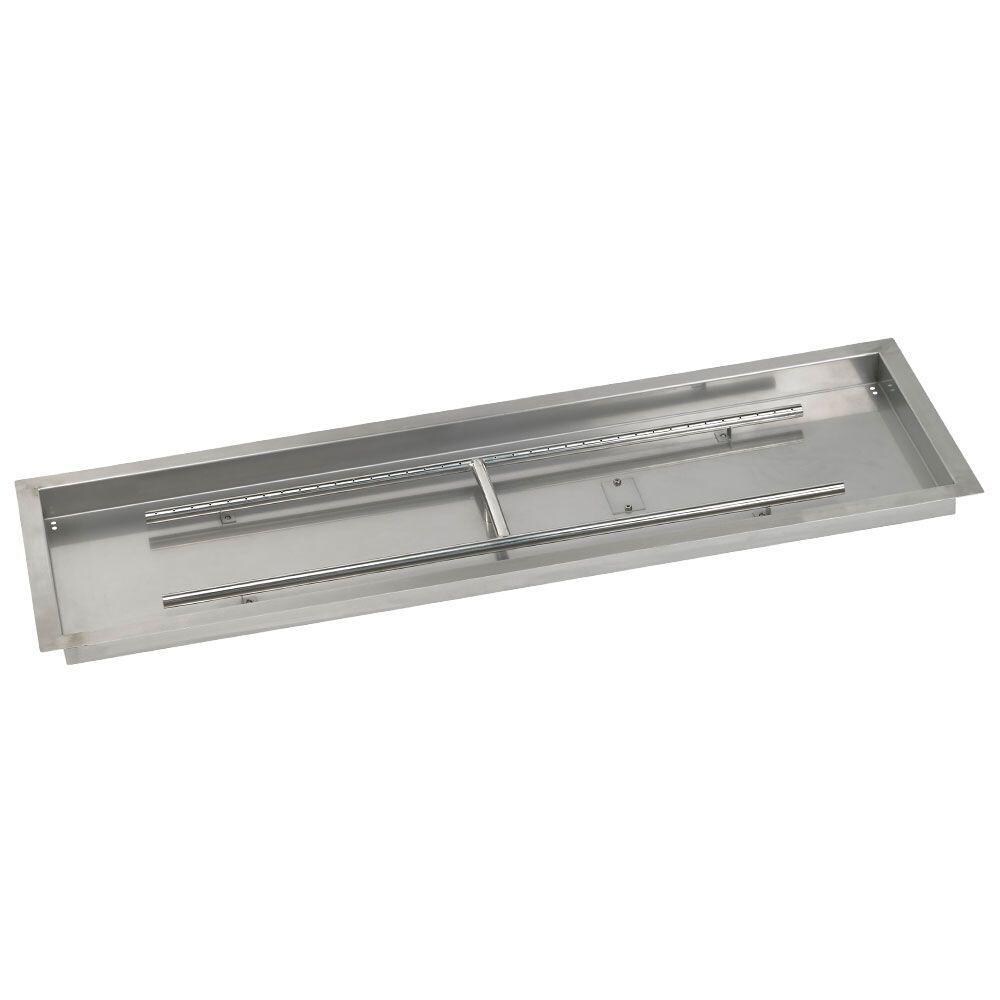 BBQGuys Signature 48 X 14-Inch Stainless Steel Rectangular Drop-In Pan ...