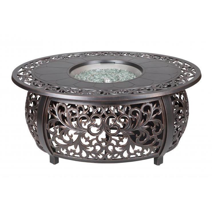 Ultimate Patio WestCay 40-Inch 50,000 BTU Propane Oval Fire Pit Table ...