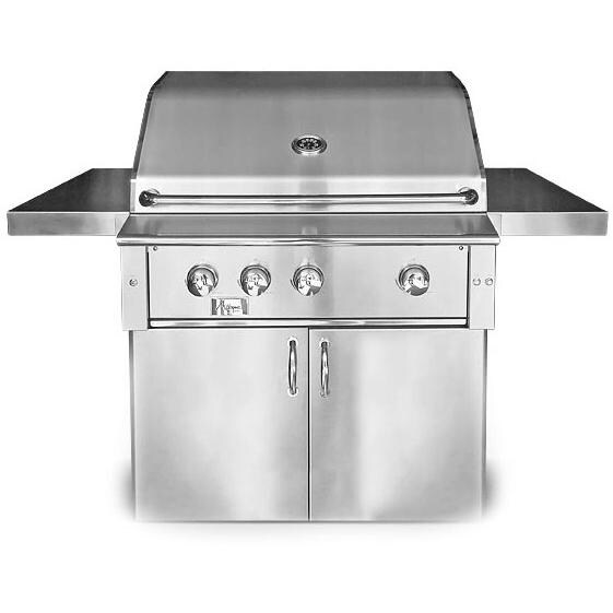 RCS Agape 36 Inch Stainless Steel Natural Gas BBQ Grill - On Cart : BBQGuys