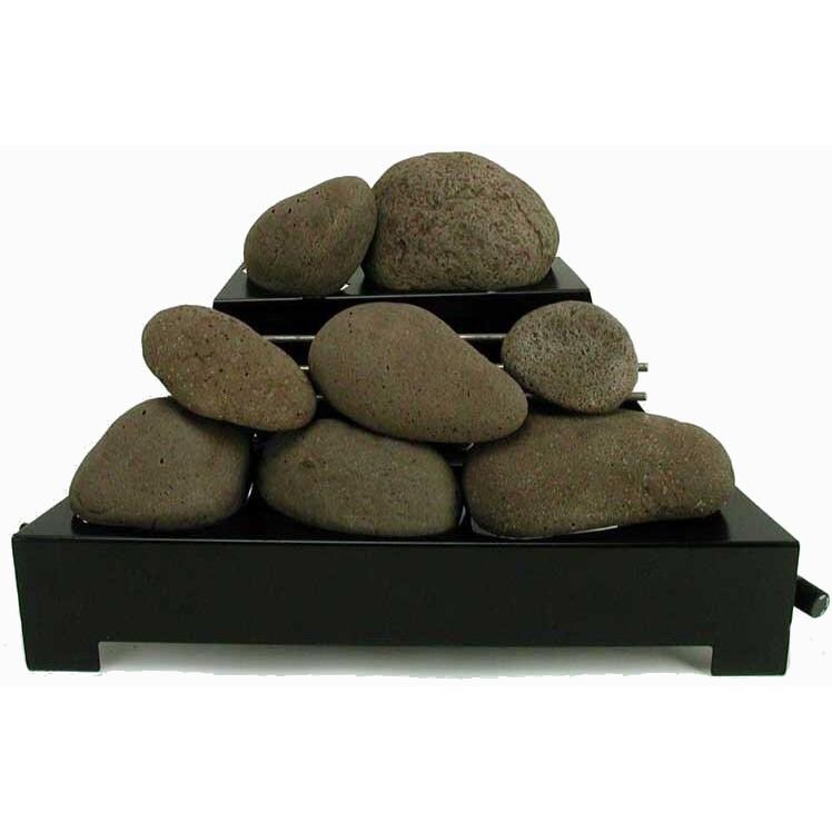 Rasmussen 20-Inch Brown ALTERNA FireStone Set With Vent Free Propane ...