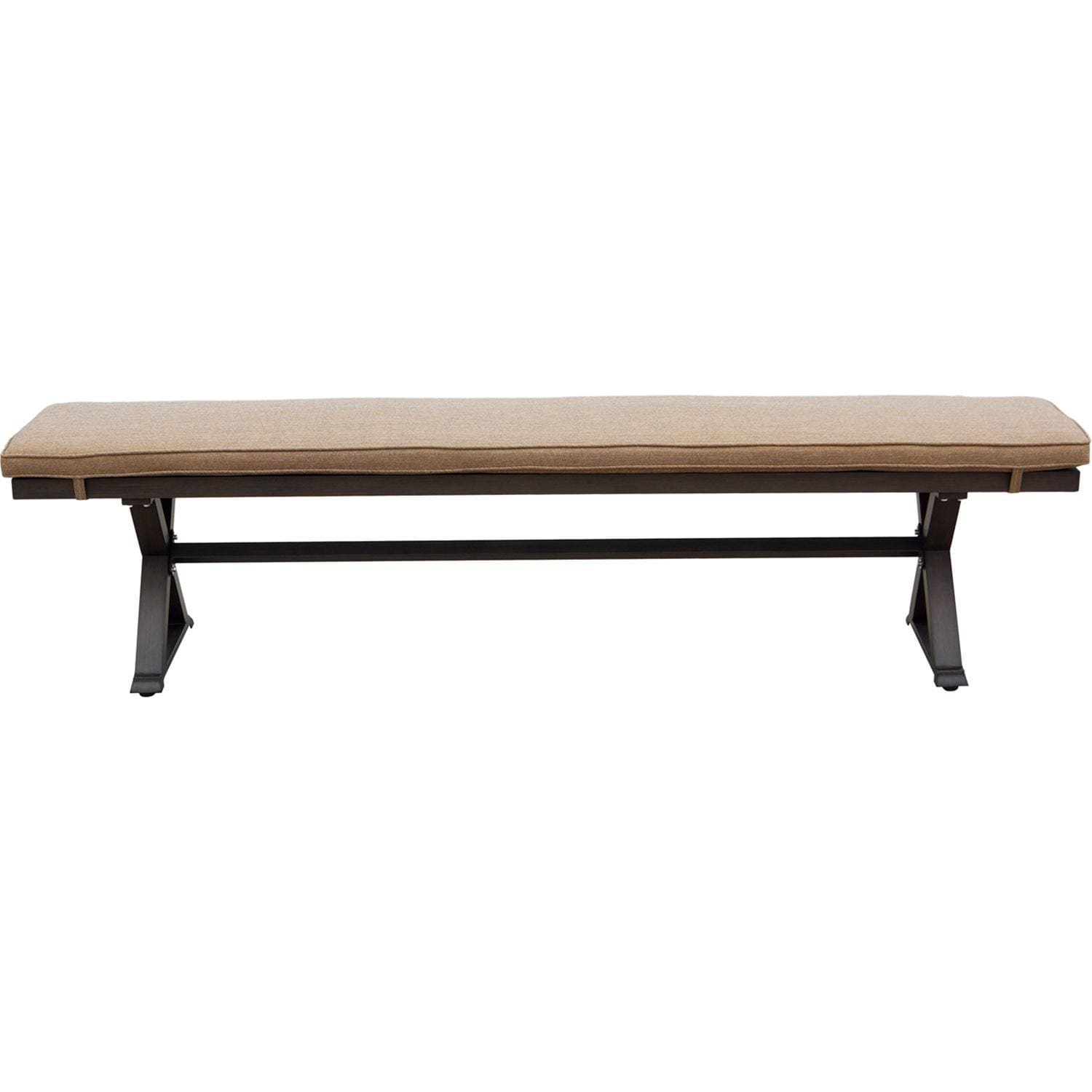 Brooklyn 79 Inch Aluminum Backless Bench in Multi Brown/Sesame by ...