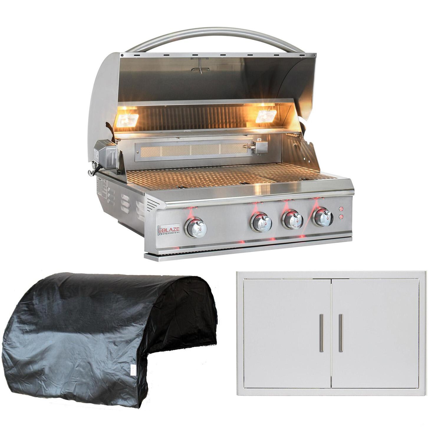Blaze Professional LUX 3-Piece 34-Inch Propane Outdoor Kitchen Package ...