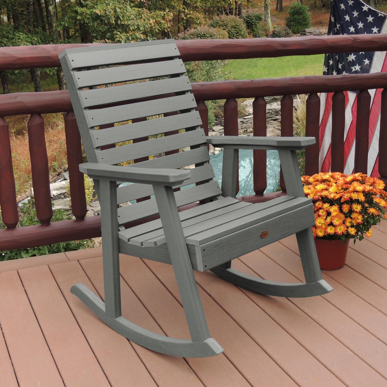 Lakeview Elm Pointe Rocking Chair - Coastal Teak : BBQGuys