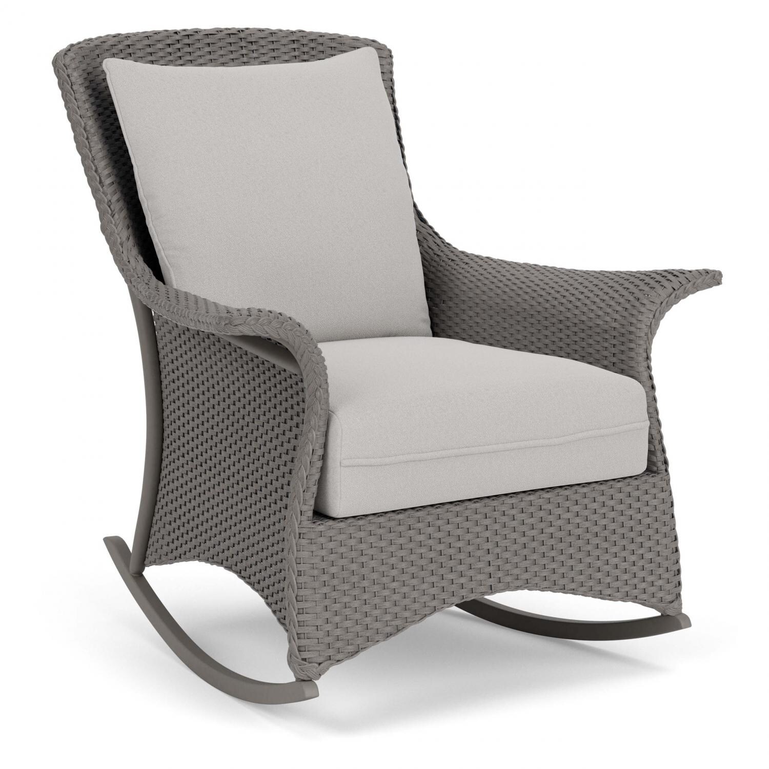 Lloyd Flanders Mandalay Lounge Rocker in Pewter Finish with Tundra Dove ...