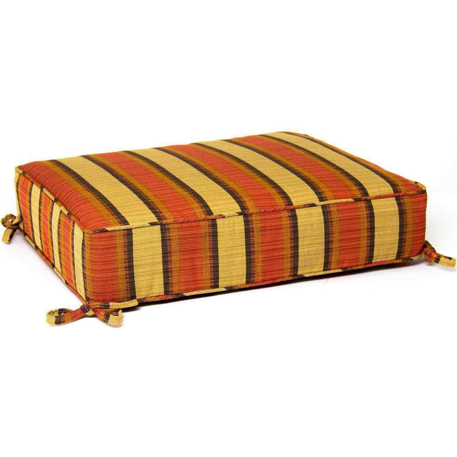 Sunbrella Dimone Flame Small Outdoor Replacement Ottoman Cushion W ...