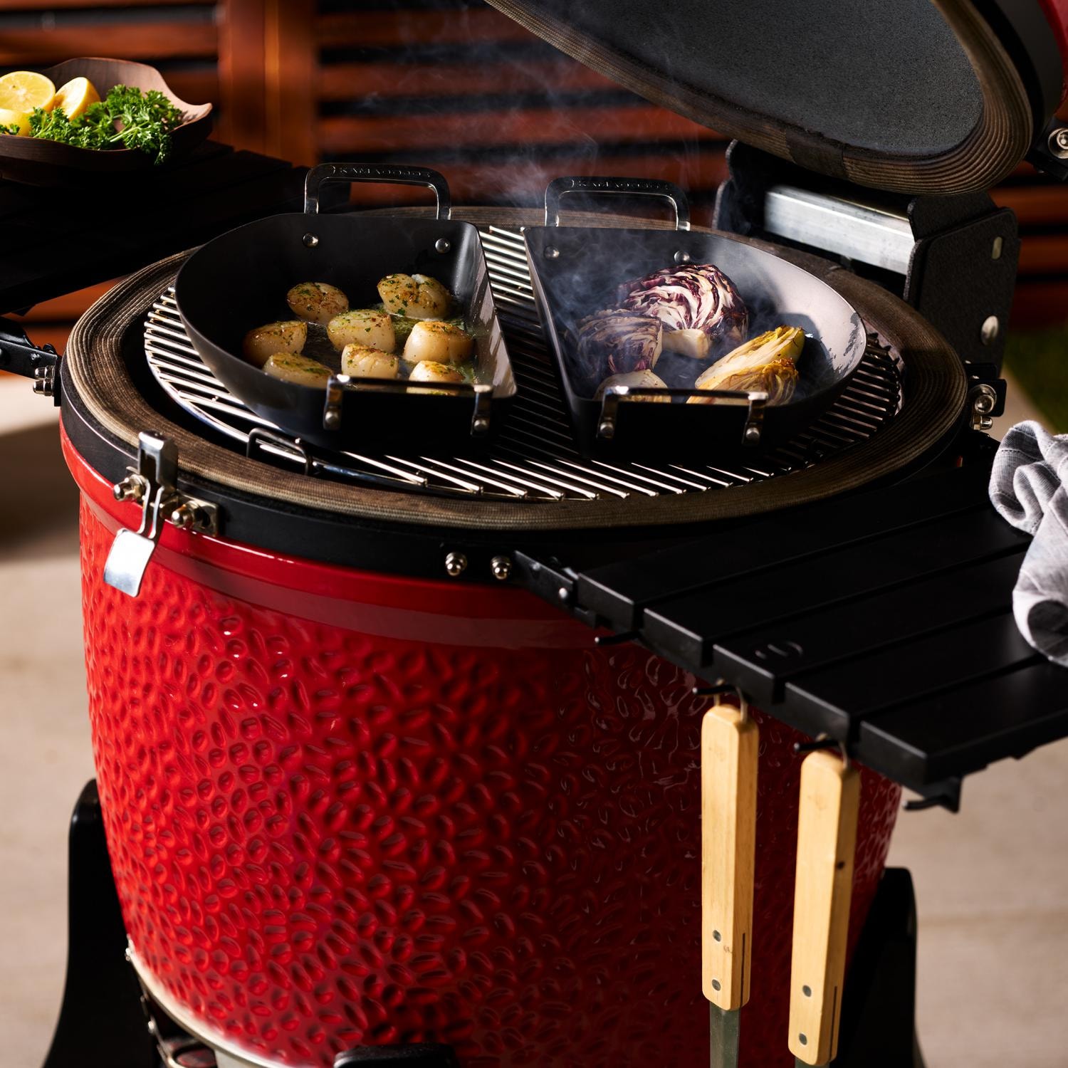 Kamado Joe Karbon Steel Half Moon Pan - KJ15124822 : BBQGuys