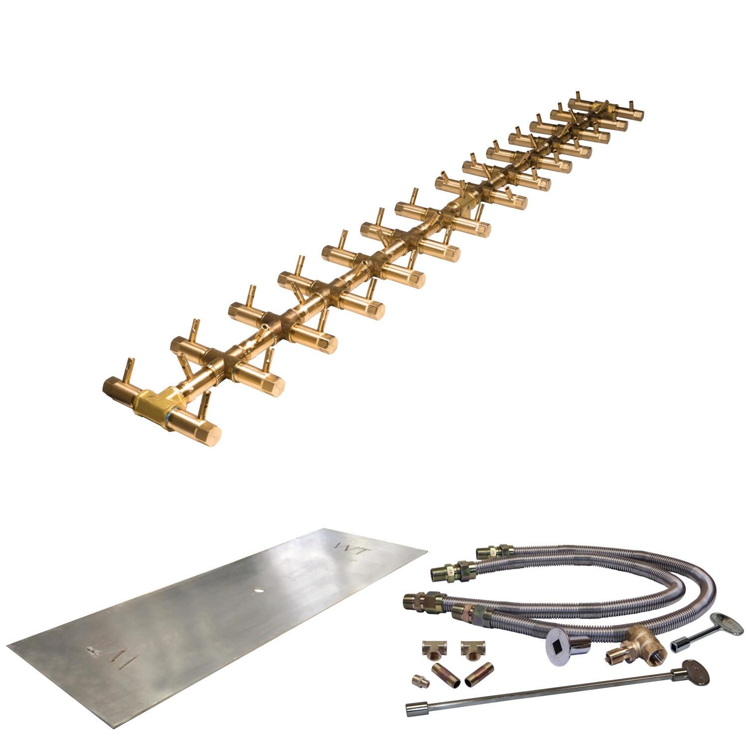 Warming Trends 66 X 14-Inch Linear Natural Gas Fire Pit Burner Kit W ...