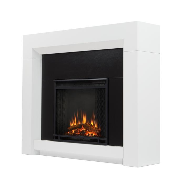 Real Flame Colton 48-Inch Electric Fireplace With Mantel - White ...