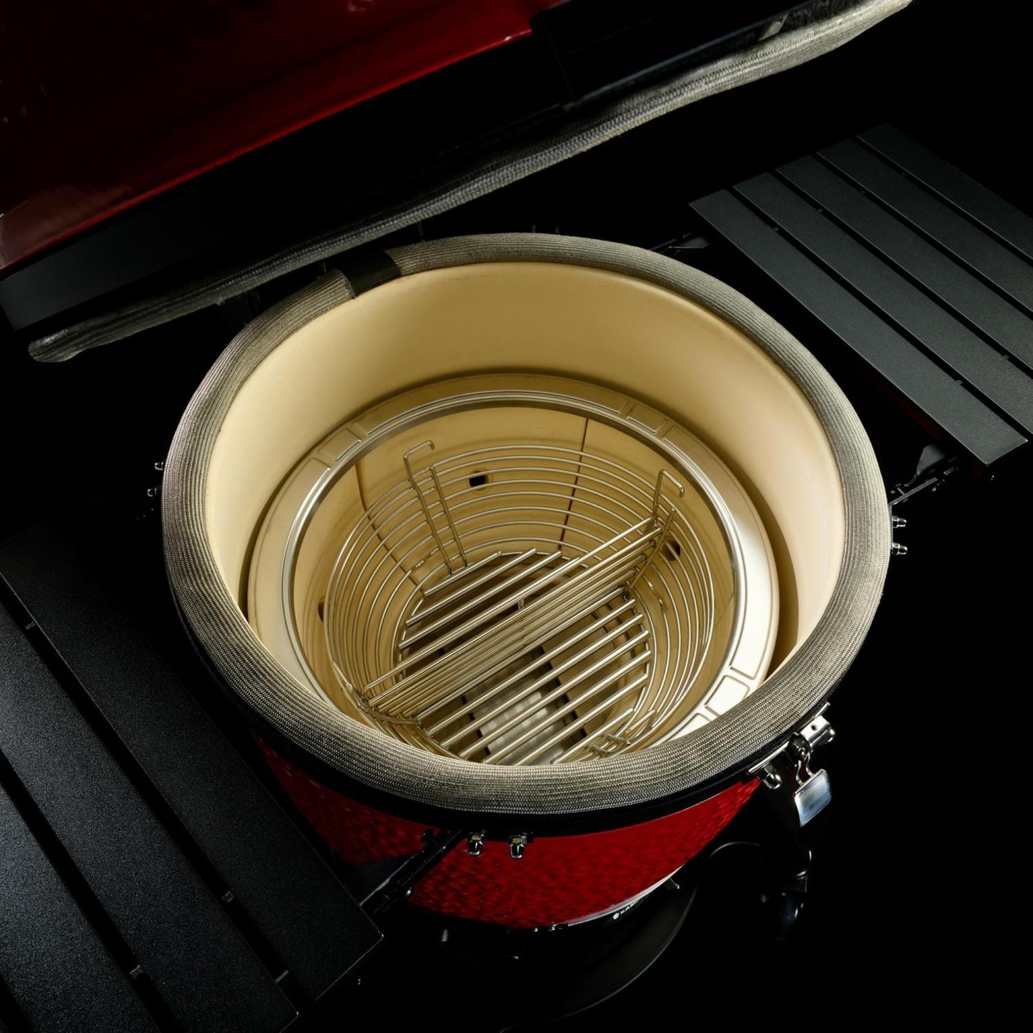 Kamado Joe Big Joe III 24-inch Standalone Charcoal Grill in Red, Grill ...