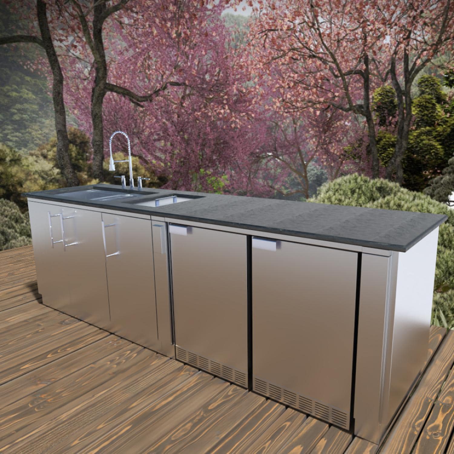 Sunstone GALLEY 9 Ft Clean & Prep Cabinet Island Package - SCPGALLEY ...