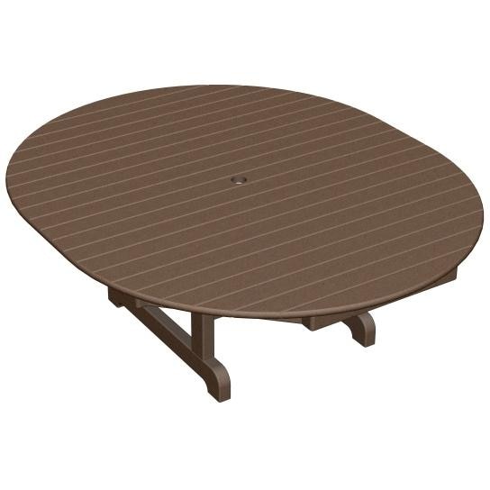 Poly-Wood Recycled Plastic Wood Conversational Table - 48 X 56 Oval ...