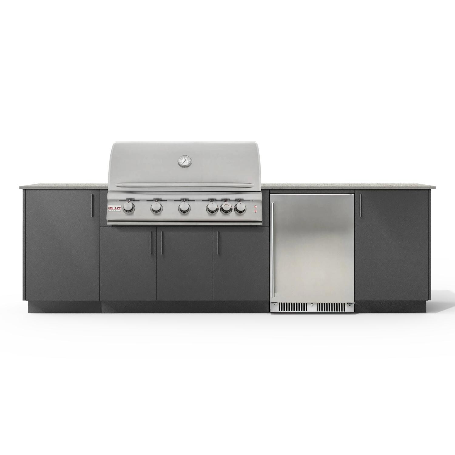 Urban Bonfire Horizon 40 Outdoor Kitchen w/ Blaze Premium LTE Natural ...