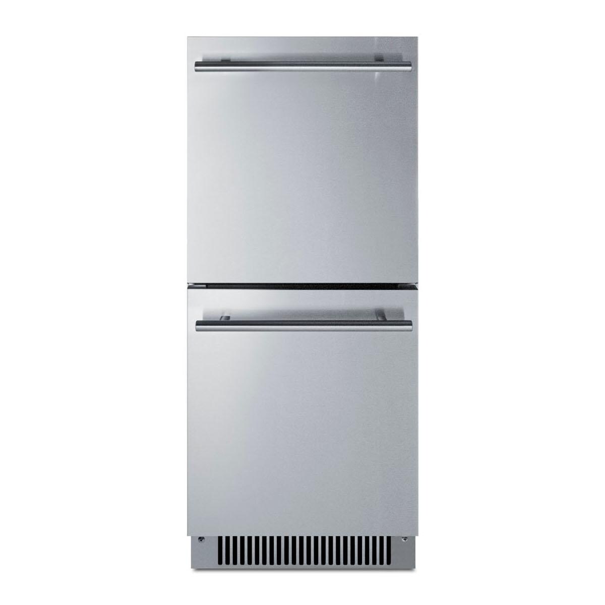 Summit 15-Inch 2.8 Cu. Ft. ADA Compliant Outdoor Double Drawer Compact ...