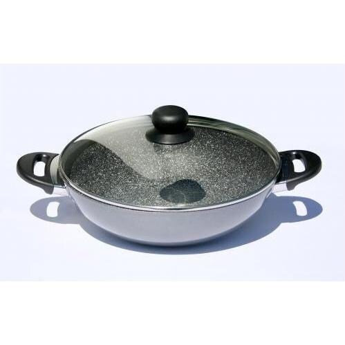 Stoneline Wok Fry Pan With Glass Lid - 12.5 Inch : BBQGuys