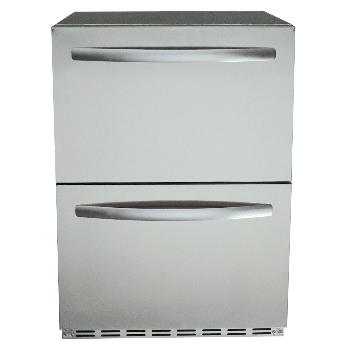 RCS 24-Inch 5.2 Cu. Ft. Outdoor Rated Dual Drawer Compact Refrigerator ...