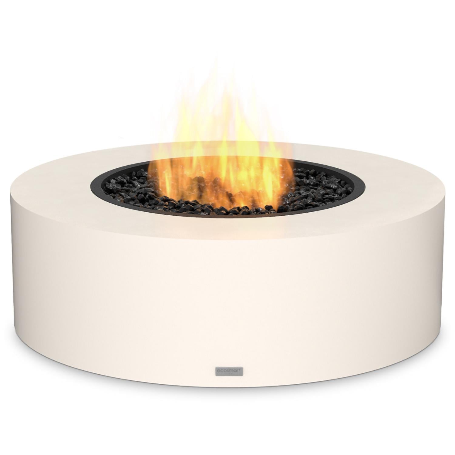 EcoSmart Fire Ark 40 Inch Stainless Steel Burner Round Concrete Gas ...