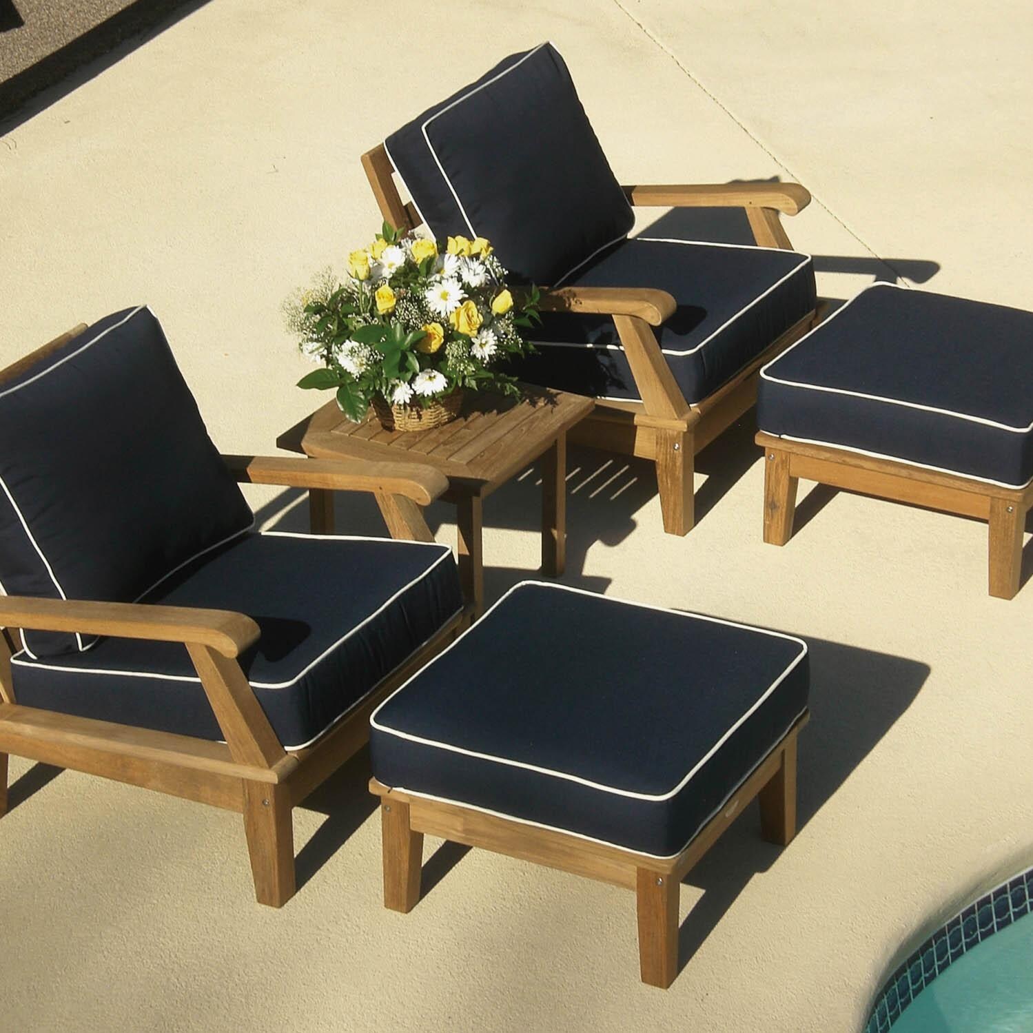 Royal Teak Collection Miami 2 Person Teak Deep Seating Set : BBQGuys