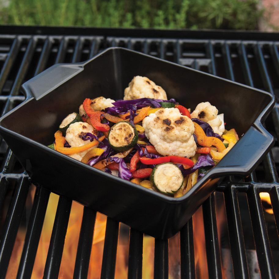 Flame-Friendly 7-Inch Ceramic Square Wok : BBQGuys