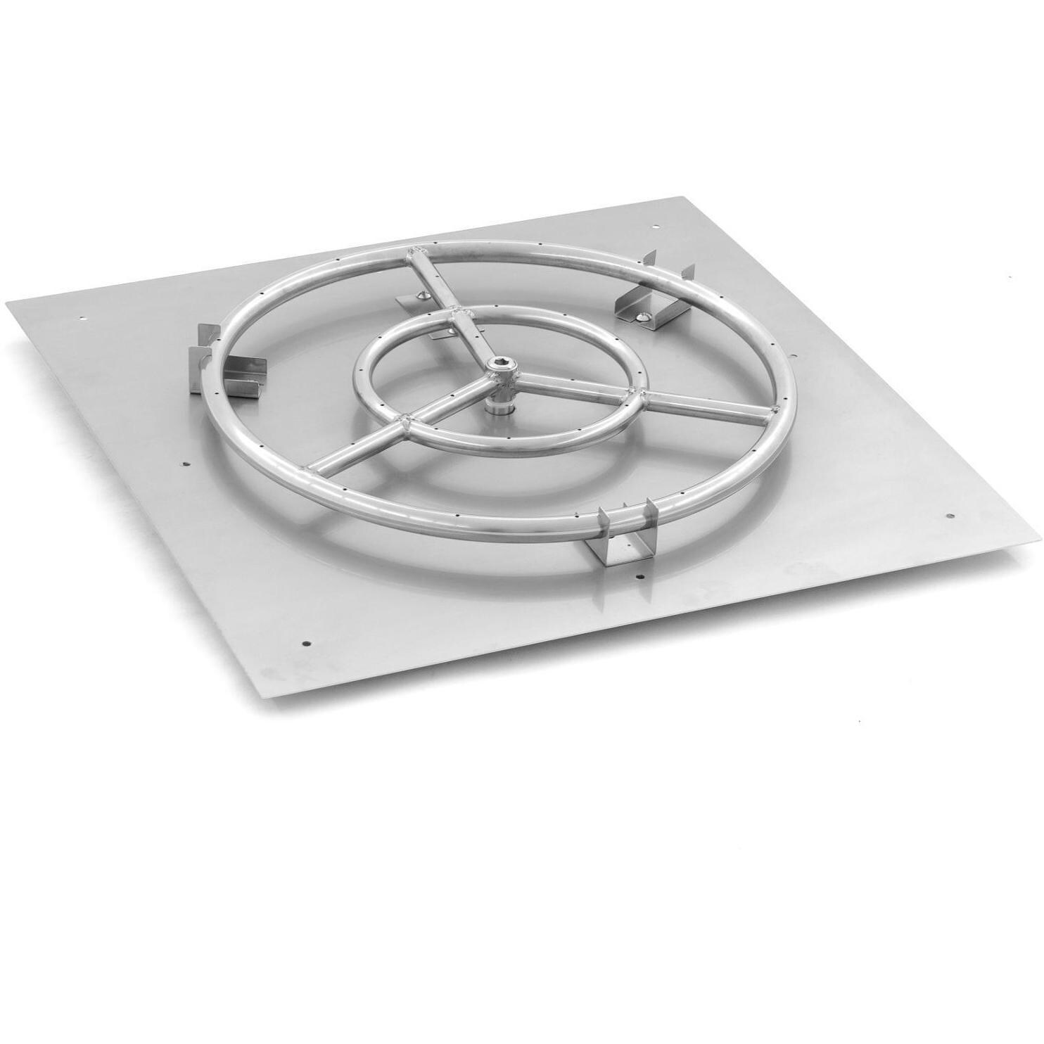 BBQGuys Signature Series 24-Inch Square Flat Pan With 18-Inch Natural ...