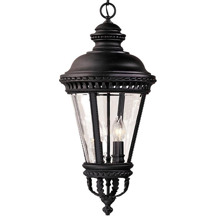 Feiss Castle Four Light 27-Inch Outdoor Hanging Lantern - Black ...