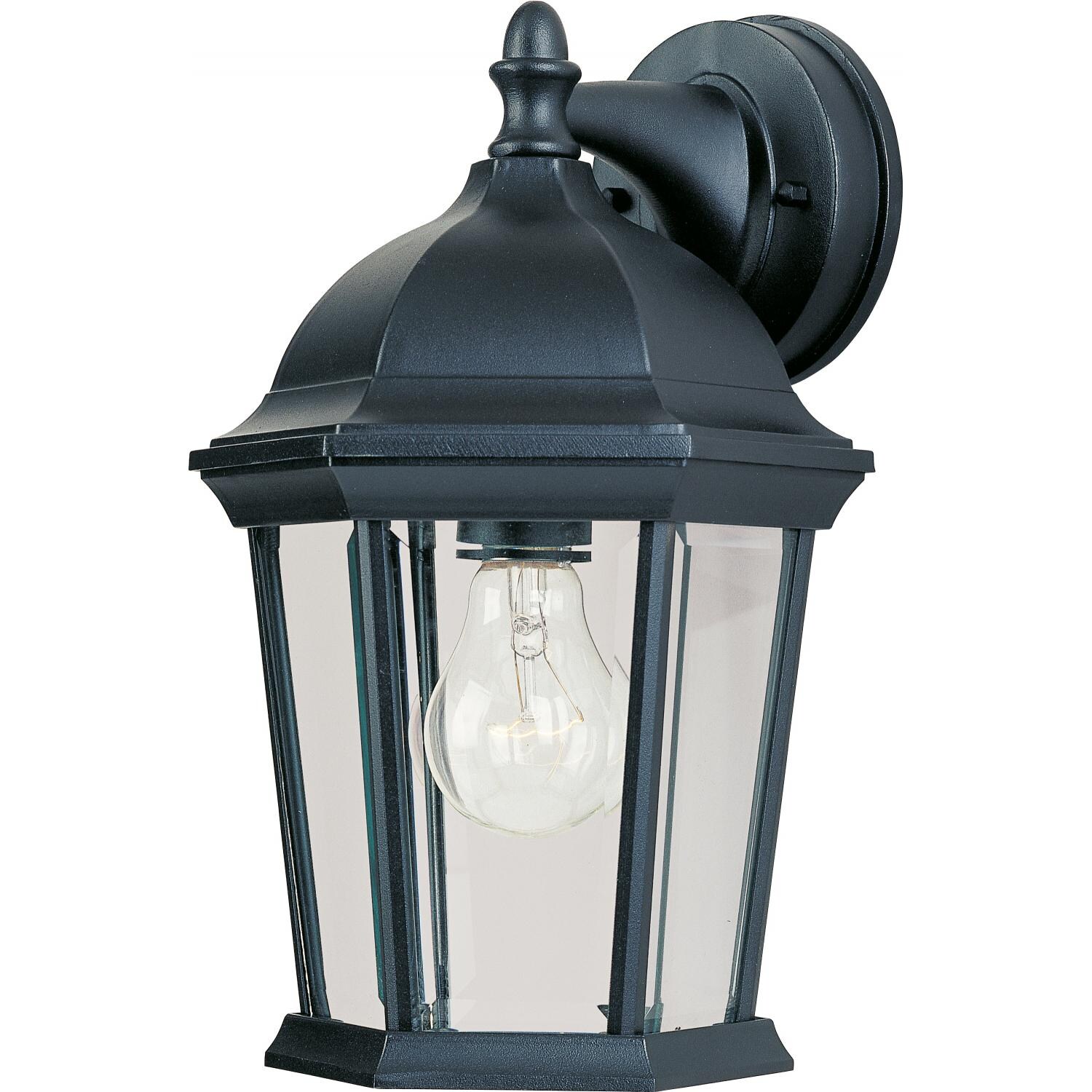 Maxim Builder Cast One Light 12-Inch Outdoor Wall Light - Black ...