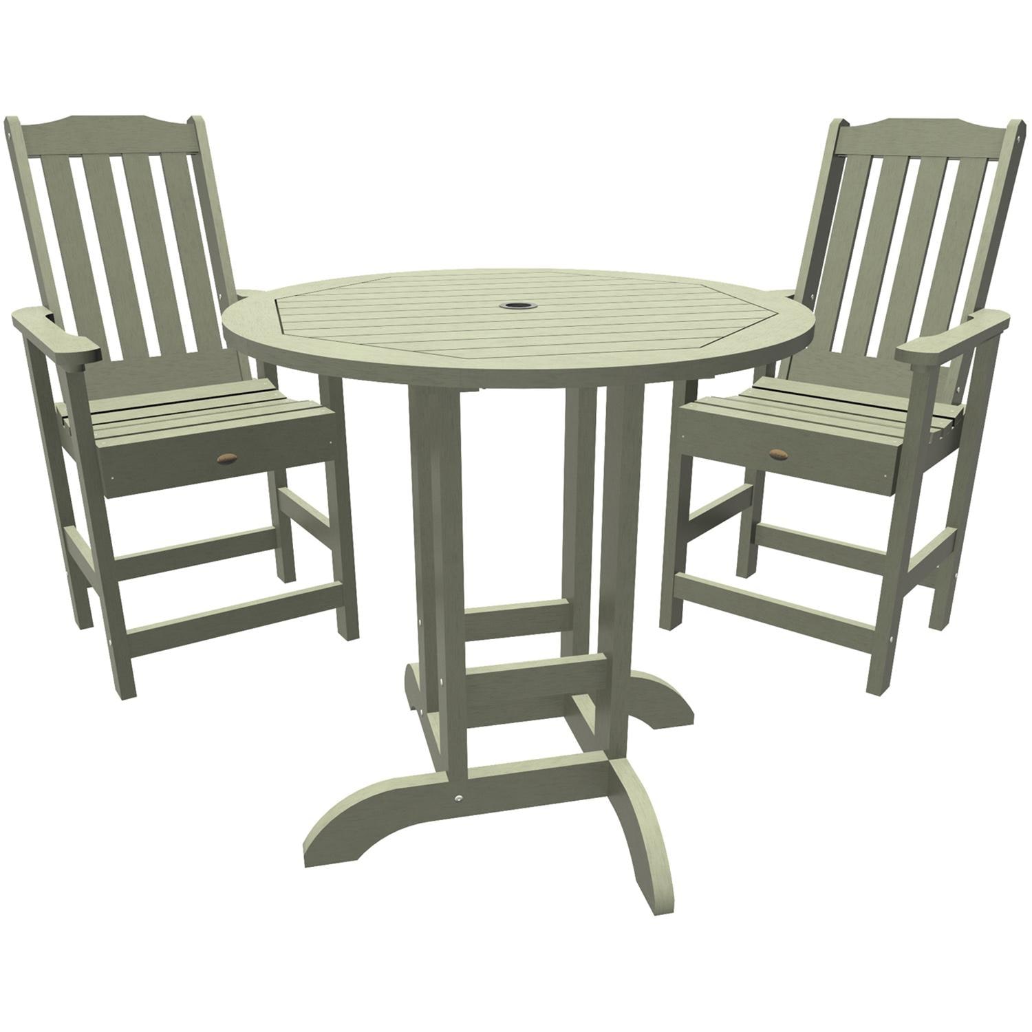 Hart Lane 3 Pc Recycled Plastic Round Counter Dining Set in Eucalyptus ...