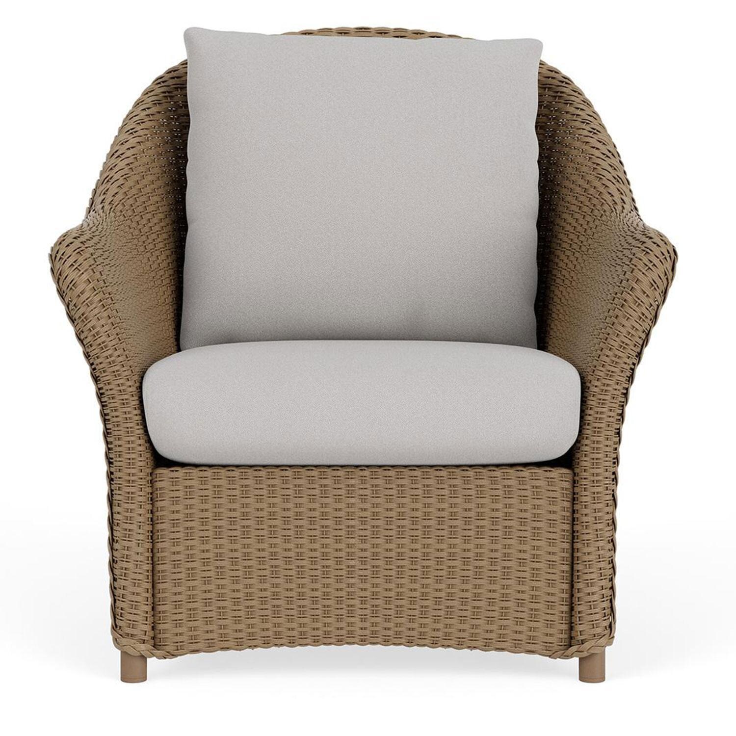 Weekend Retreat Wicker Club Chair in Fawn/Tundra Dove By Lloyd Flanders ...