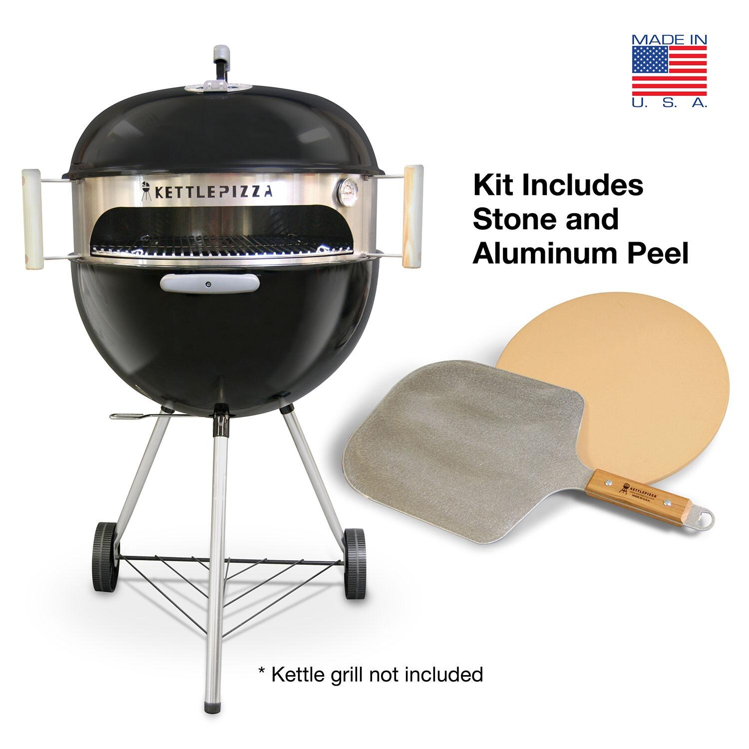 KettlePizza Deluxe USA Pizza Oven Kit For 22-Inch Charcoal Kettle ...