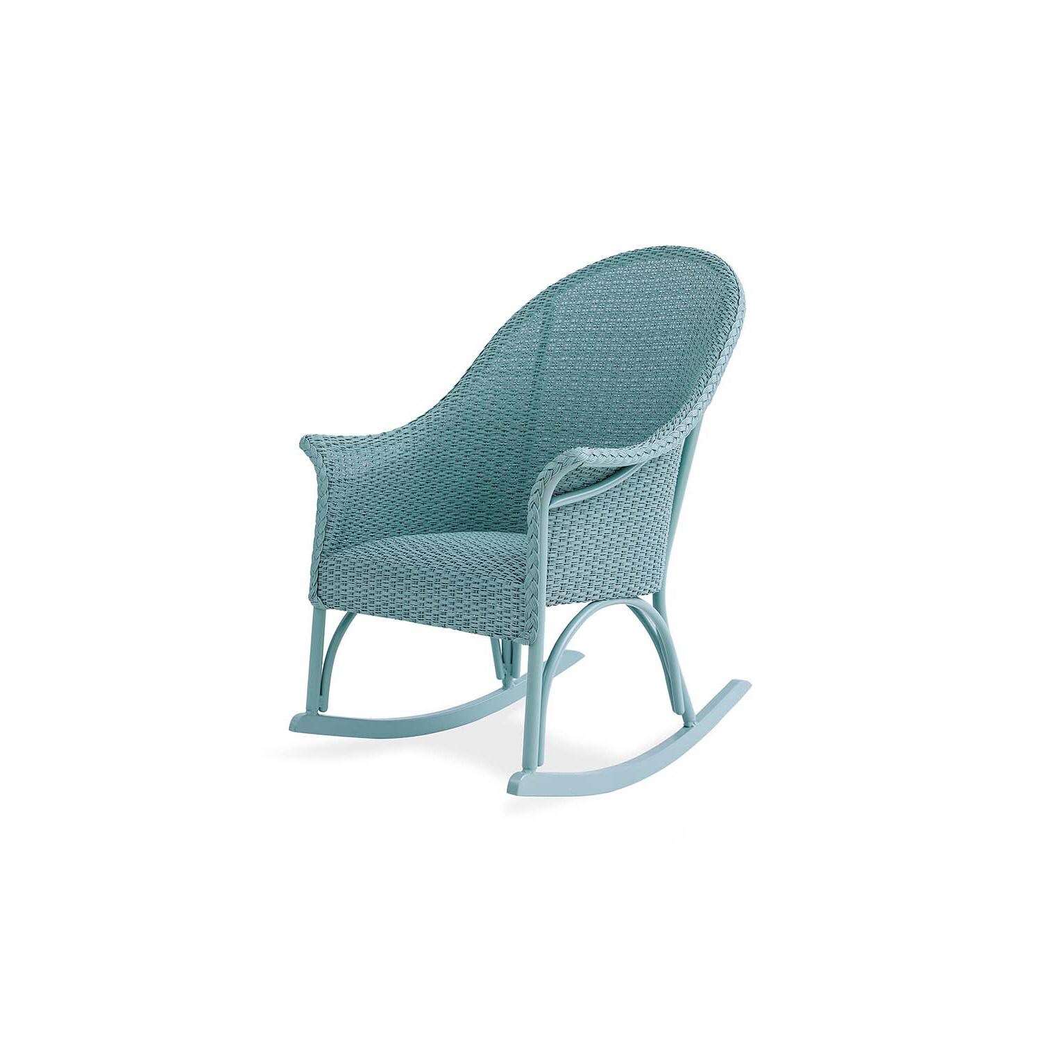Timeless View Wicker Rocking Chair in Sea Glass by Lakeview Outdoor ...