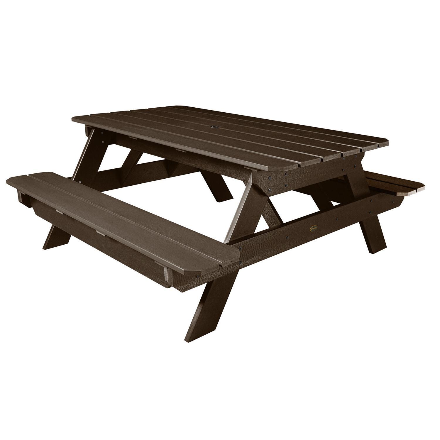 Lakeview Ledgefield Commercial Grade National Picnic Table - Weathered ...