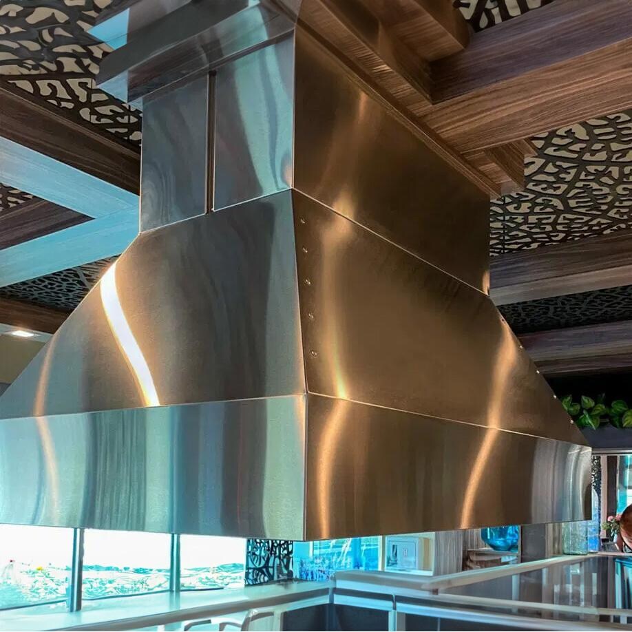 Trade-Wind Pyramid 48-Inch Outdoor BBQ Wall Hood - Stainless Steel ...