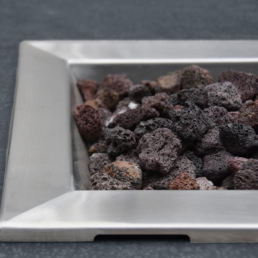 Hampton 56 Inch Rectangular Concrete Natural Gas Fire Pit in Dark Gray ...