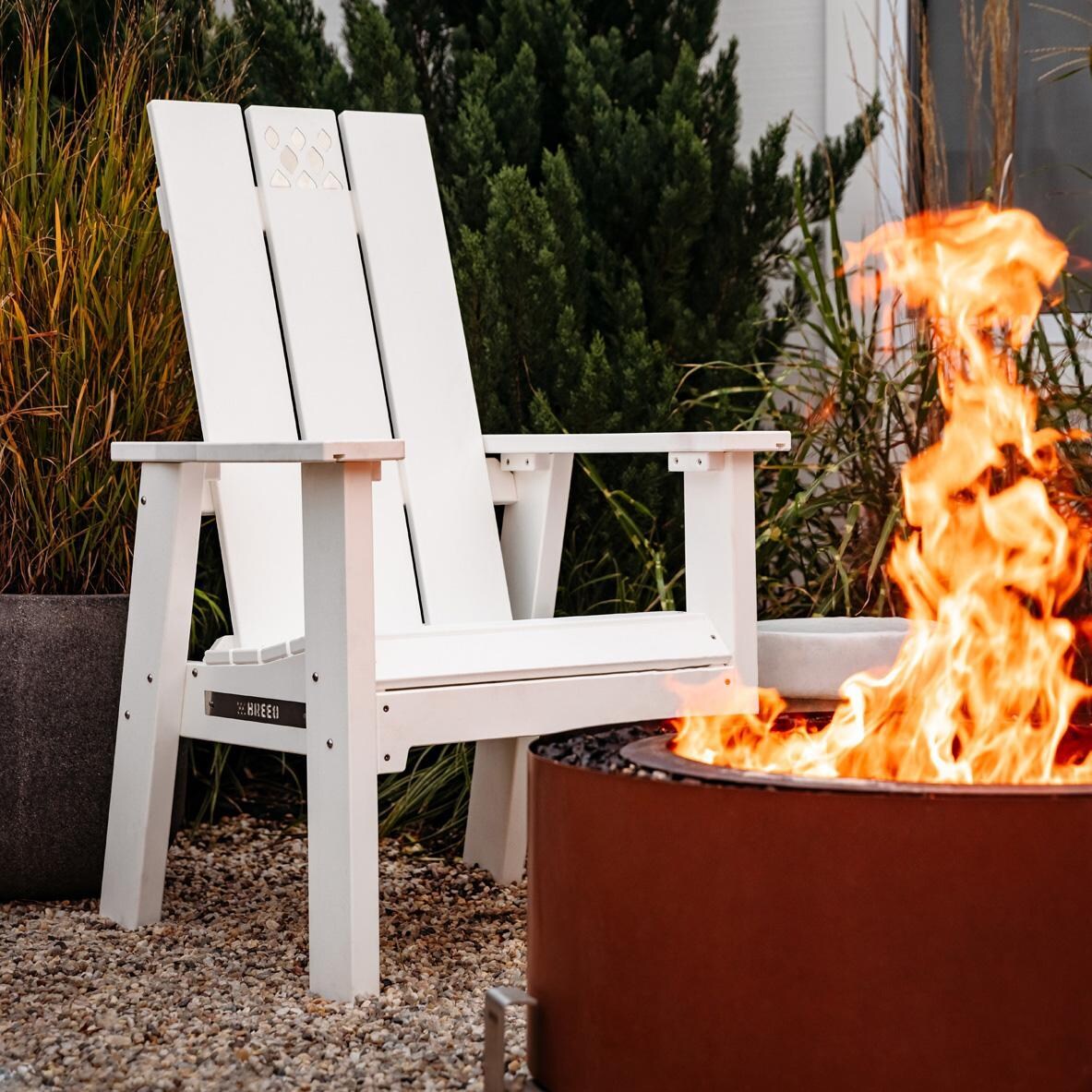 X Series Recycled Plastic Club Chair in White by Breeo : BBQGuys