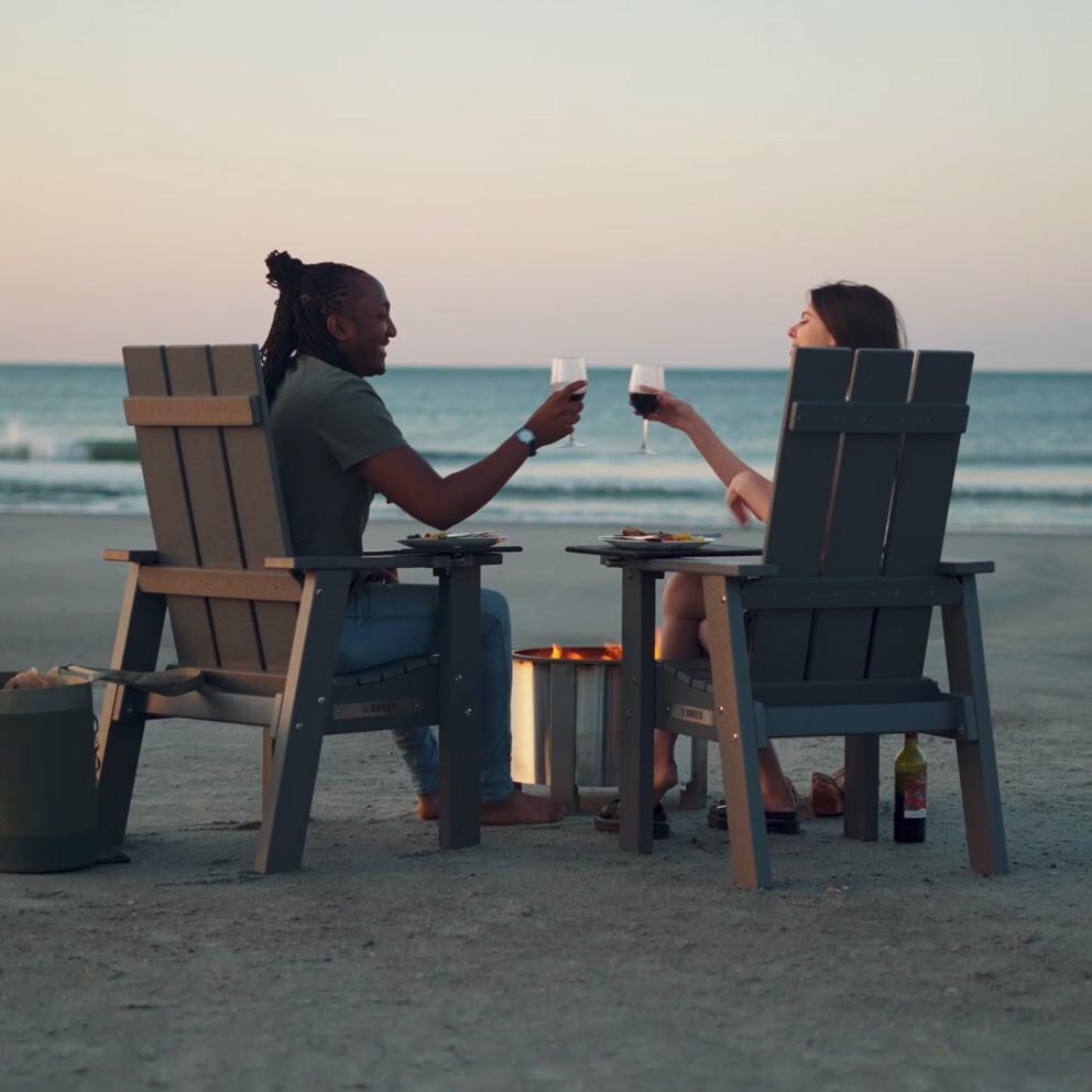 X Series Wood Chair in Black By Breeo : BBQGuys