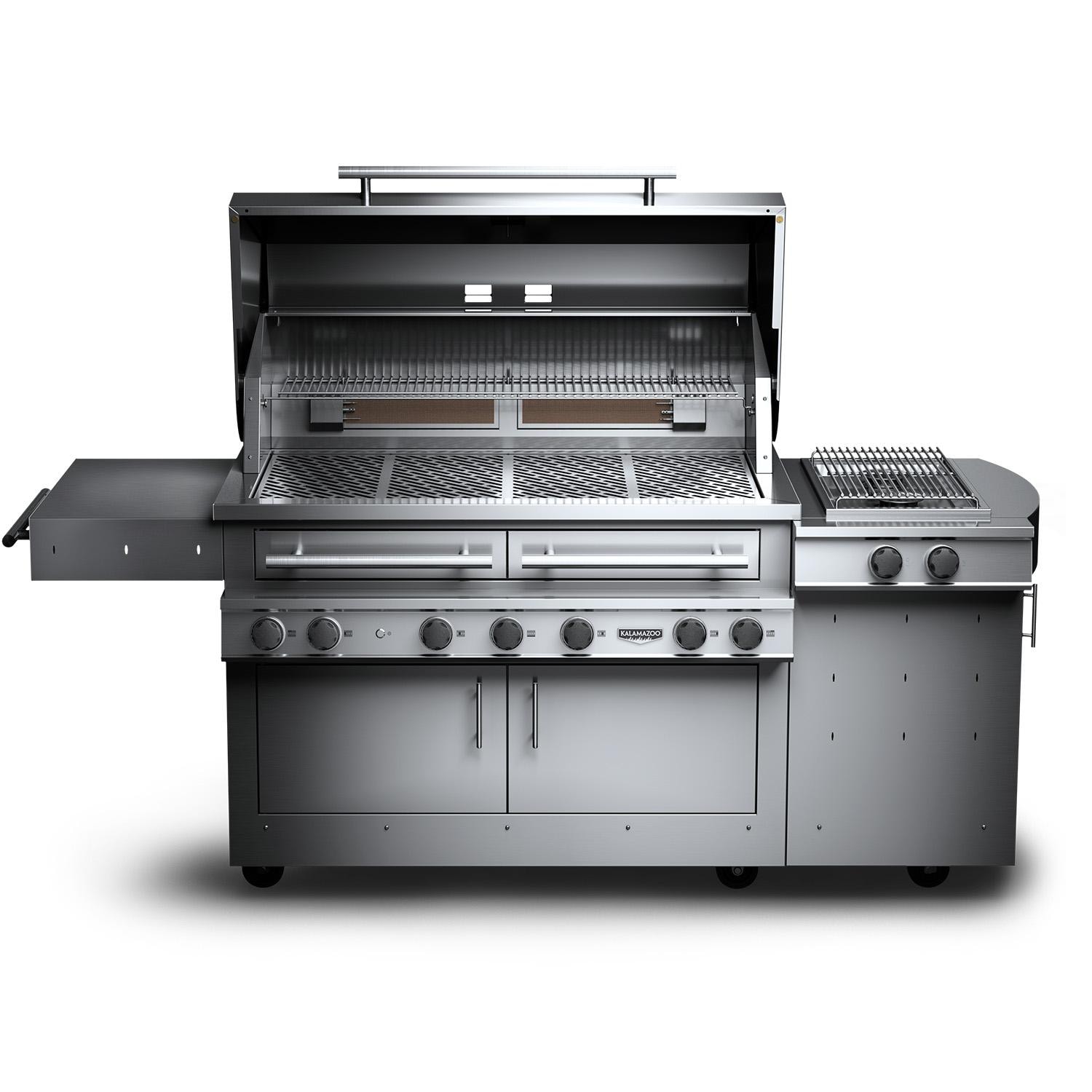 Kalamazoo K1000HS Freestanding Hybrid Fire Grill w/ Side Burner ...