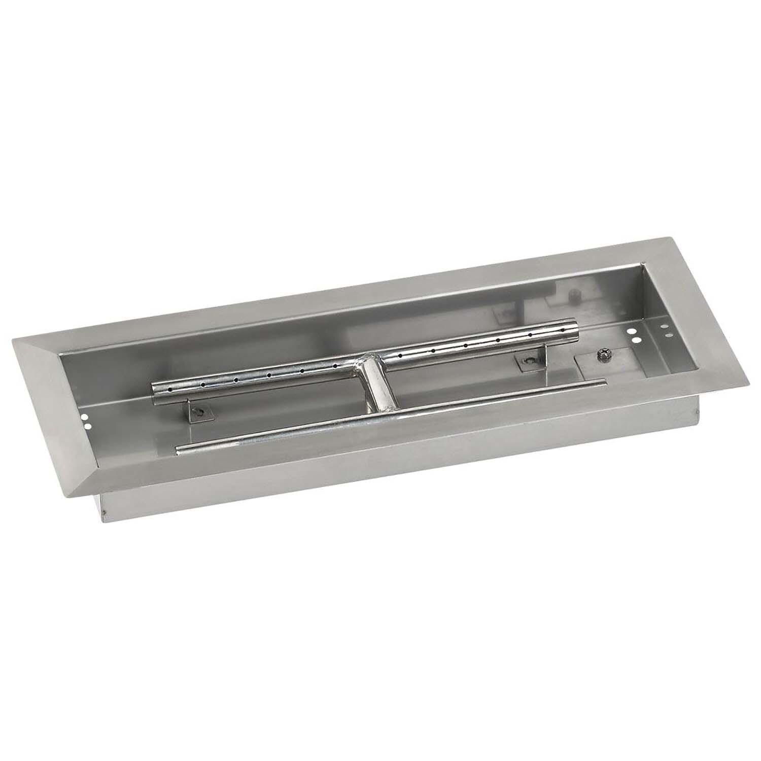 BBQGuys Signature 18 X 6 Inch Stainless Steel Rectangular Drop-In Pan ...