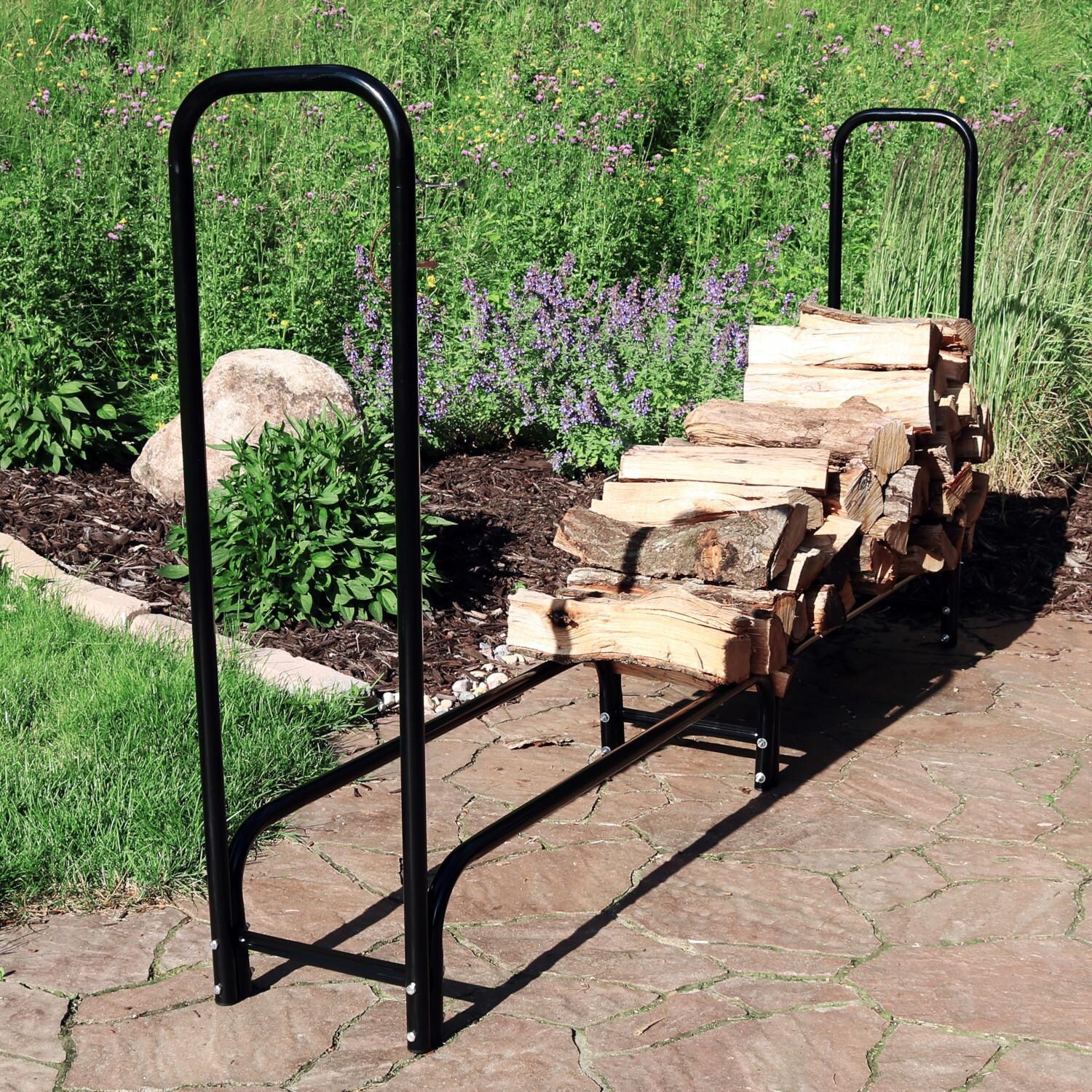 Ultimate Patio Firewood Log Rack - 8-Foot : BBQGuys