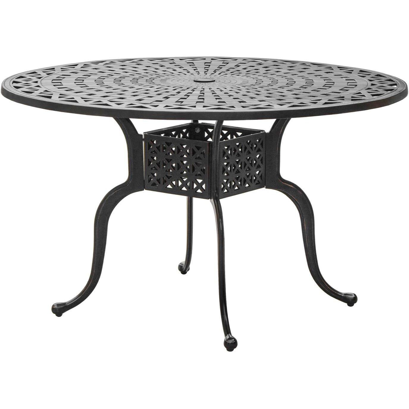Du Monde 48 Inch Round Cast Aluminum Outdoor Dining Table By Lakeview ...