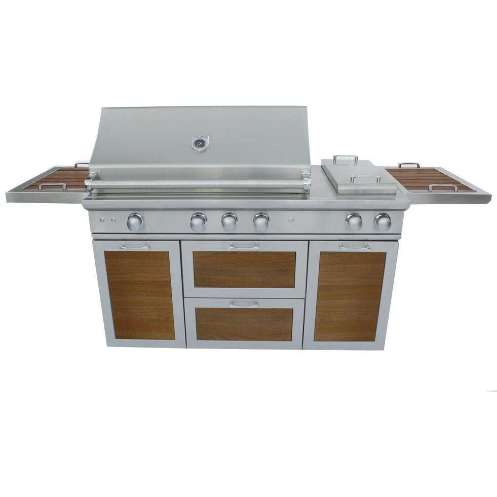 Caliber CrossFlame Pro 60-Inch Propane Gas Grill With Sear Burner And ...