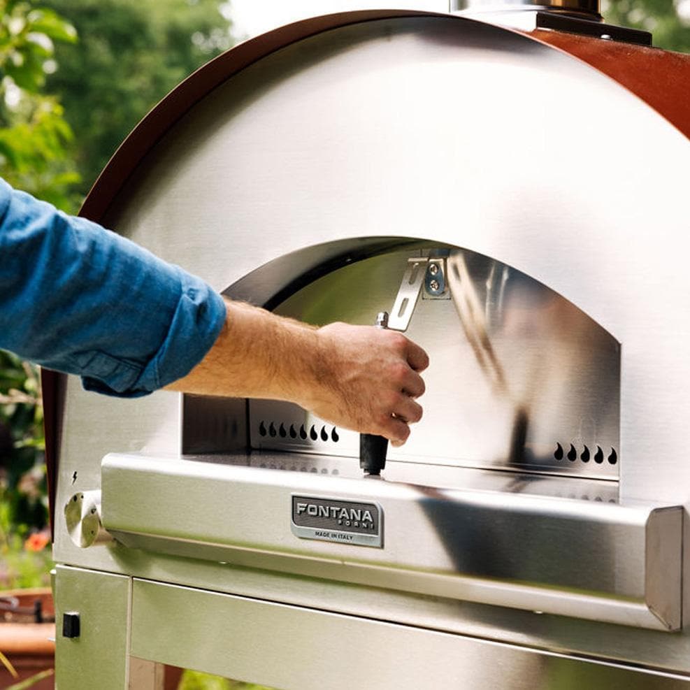 Fontana Forni Roma Hybrid Pizza Oven on Cart - Red : BBQGuys