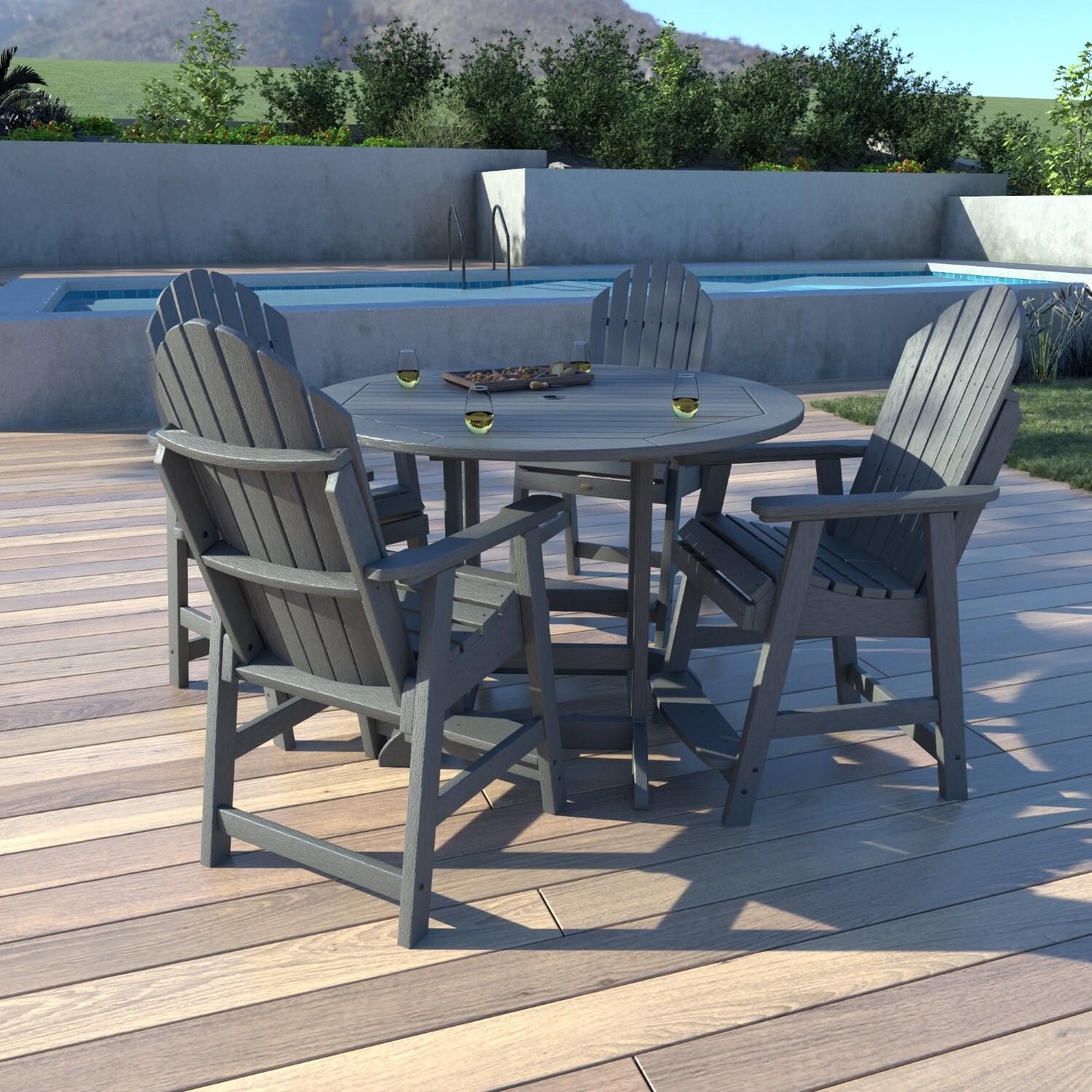 Dream Bay 5 Pc Set Recycled Plastic Counter Height Dining Set In ...