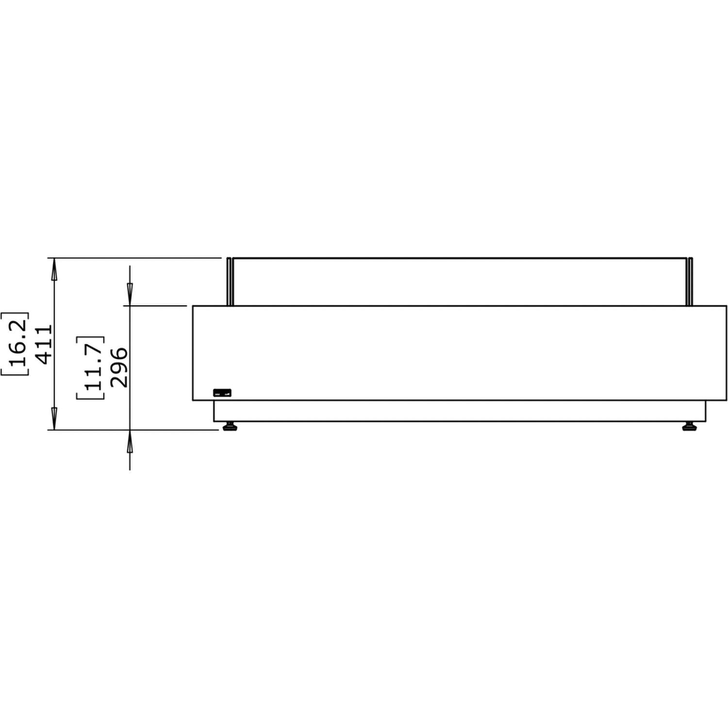 EcoSmart Fire Cosmo 50 Inch Stainless Steel Burner Rectangle Concrete ...