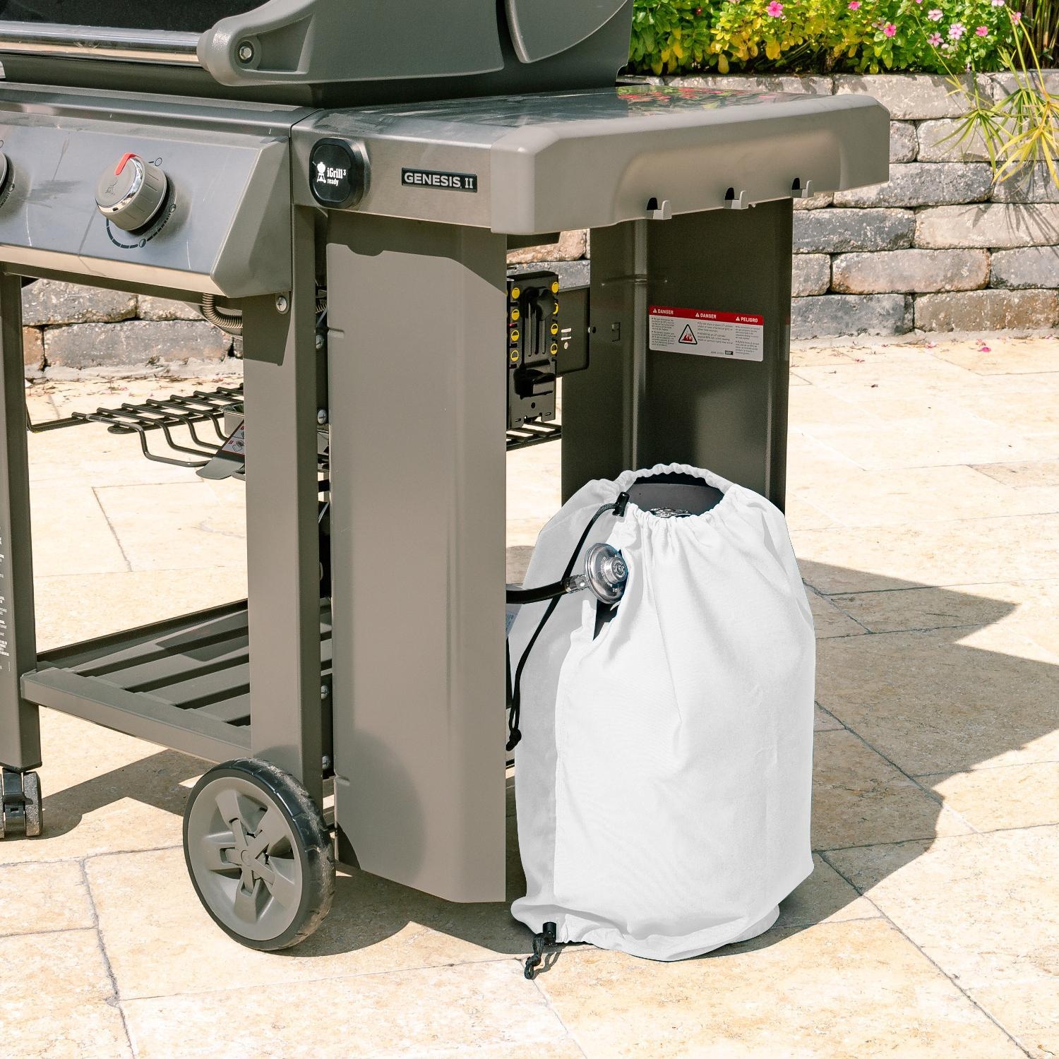 Sunbrella 20 Pound Propane Tank Cover in Canvas Natural by BBQGuys ...