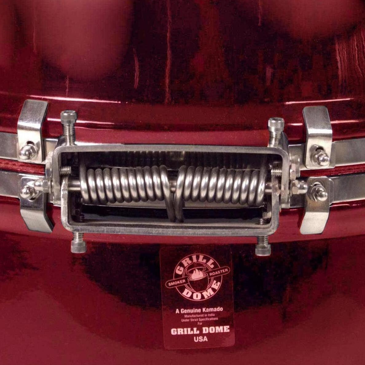 Grill Dome Infinity Series Large Kamado Grill On Cypress Table - Red ...