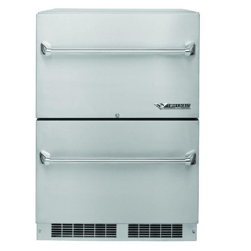Twin Eagles 24-Inch Outdoor Rated Double Drawer Refrigerator - TE24D ...