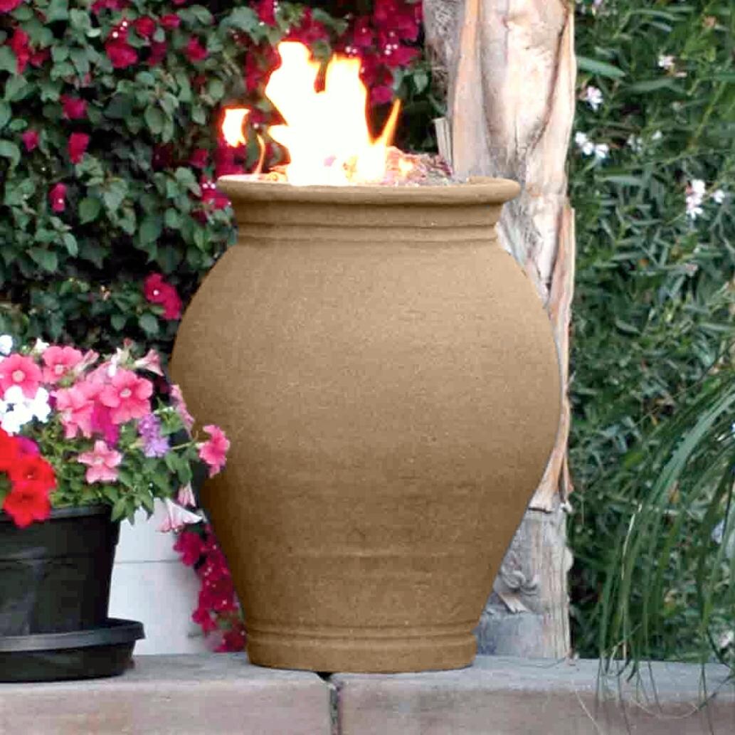 American Fyre Designs Amphora 22-Inch Outdoor Natural Gas Fire Urn ...